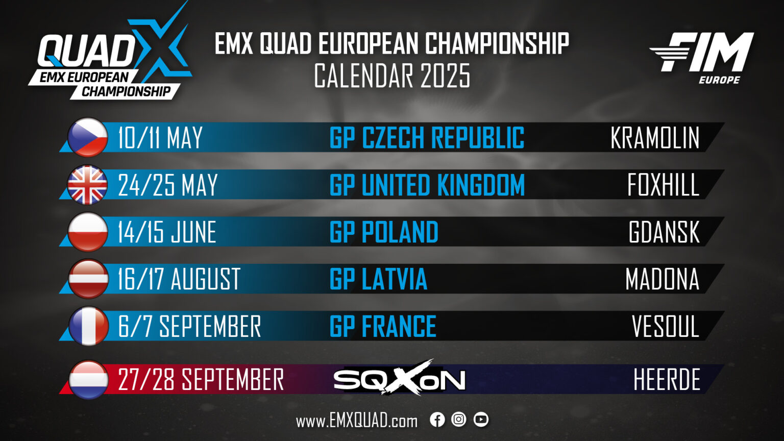 UK to host a Round of the 2025 EMX Quad European Championship - Full ...