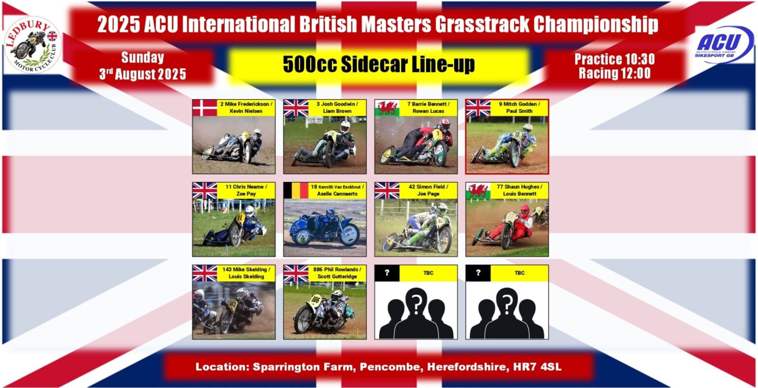 2025 British Masters Grasstrack - The lineup - Dirt Hub