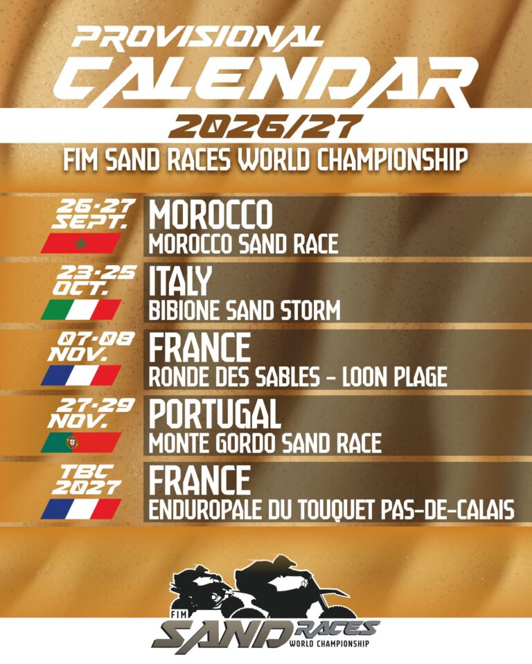 2026/2027 FIM Sand Races World Championship - Calendar - Dirt Hub
