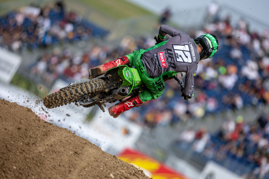 Askew, Bruce, Chambers and the Bike It Kawasaki team on their MXGP of ...